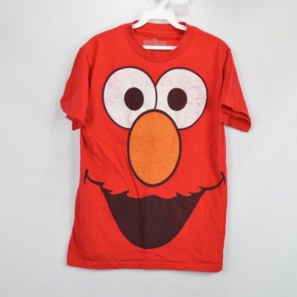 Sesame Street | Shirts | Sesame Street Mens Small Elmo Face T Shirt Red ...